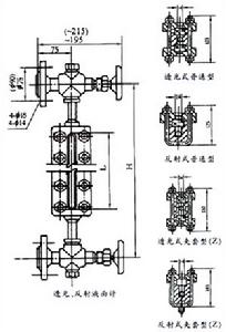 焊接式玻璃板液位計: 玻璃板液位計是按原化工部HG5-1364~1370 -百科知識中文網