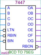 7447晶片:7447是一塊BCD碼轉換成7段LED數碼管的解碼驅動IC -百科知識中文網